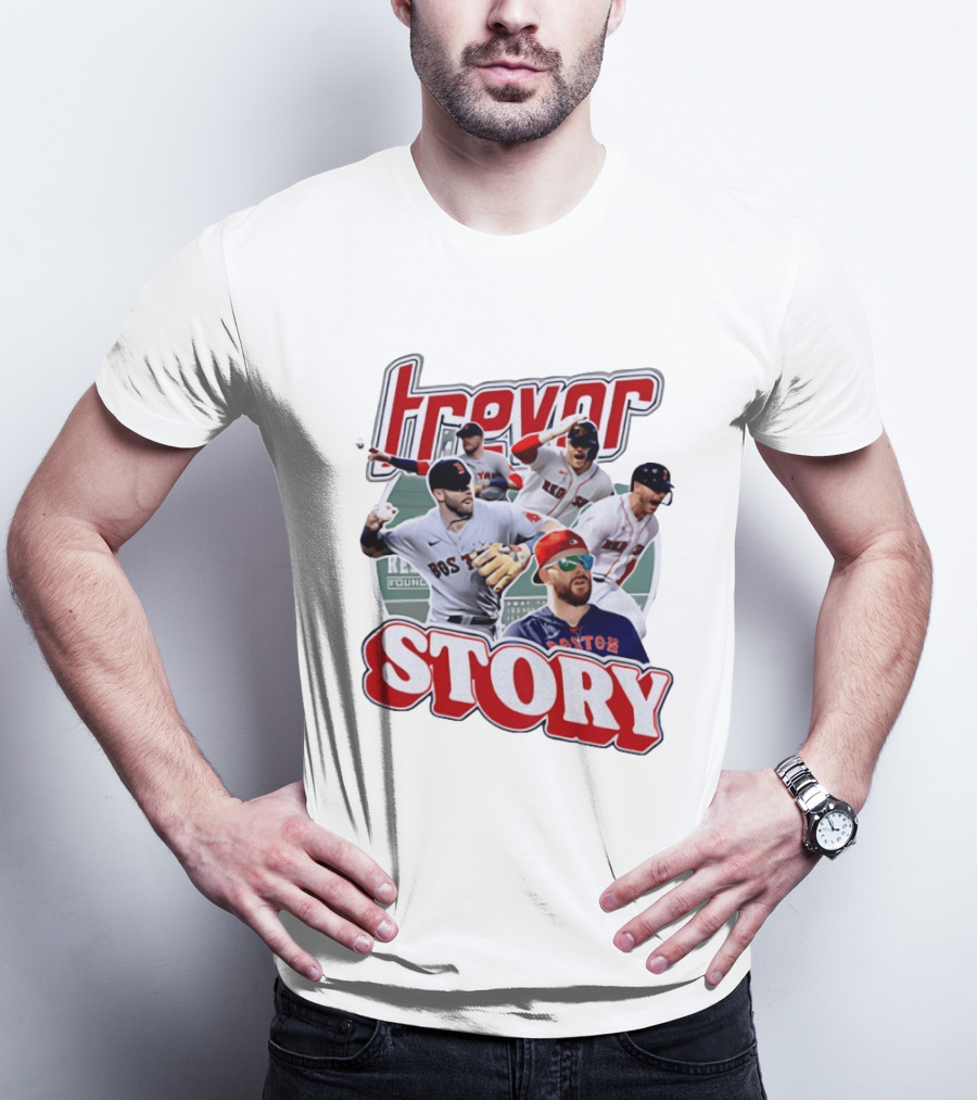 Trevor Story Boston Red Sox MLB Player Collage T-Shirt