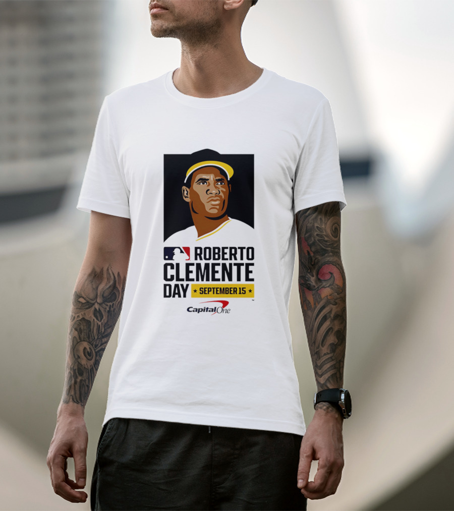 Roberto Clemente Day September 15 MLB Capital One T-Shirt