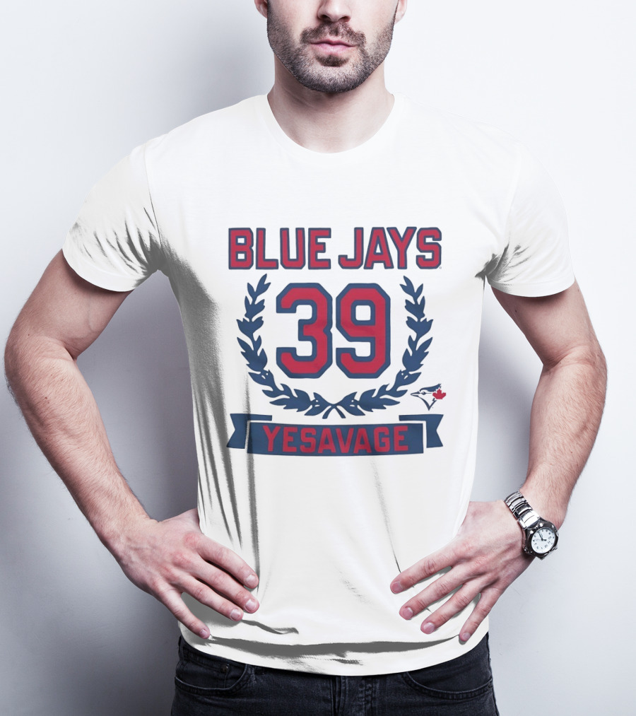 Blue Jays 39 Yesavage Wreath Toronto Rookie T-Shirt