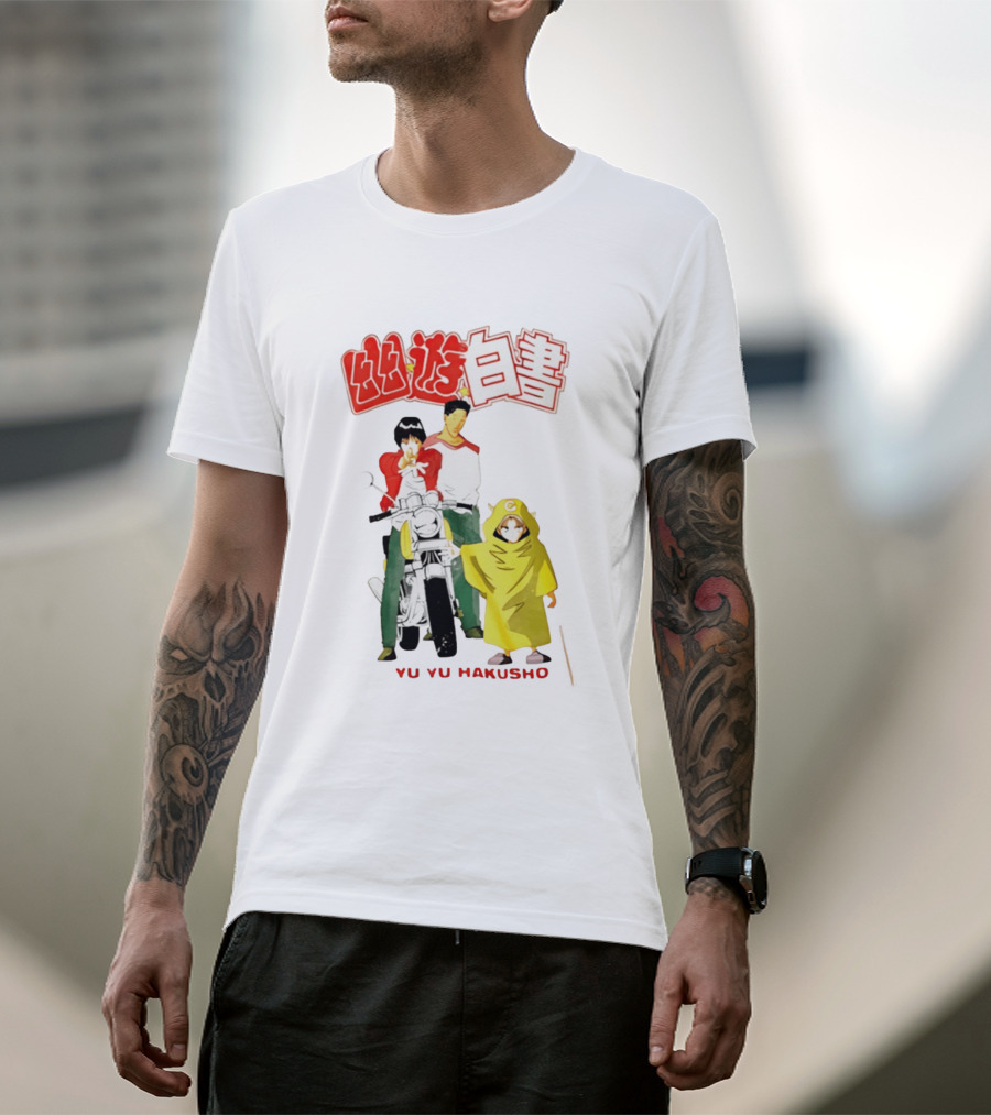 Ron Funches Loot Howard Yu Yu Hakusho Anime 90s Nostalgia Yusuke Kuwabara Hiei Kurama Motocross T-Shirt
