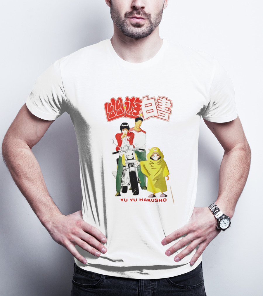Ron Funches Loot Howard Yu Yu Hakusho Anime 90s Nostalgia Yusuke Kuwabara Hiei Kurama Motocross T-Shirt