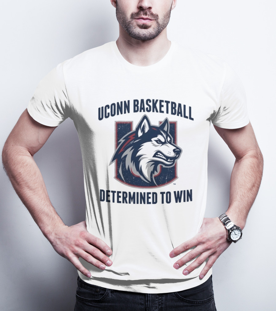 UConn Basketball Husky Determined To Win T-Shirt
