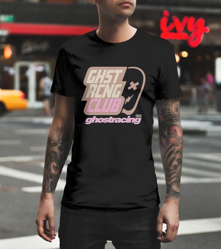 Ghost Racing Club Ghostracing Ghost Tracing Travis Pbc T-Shirt