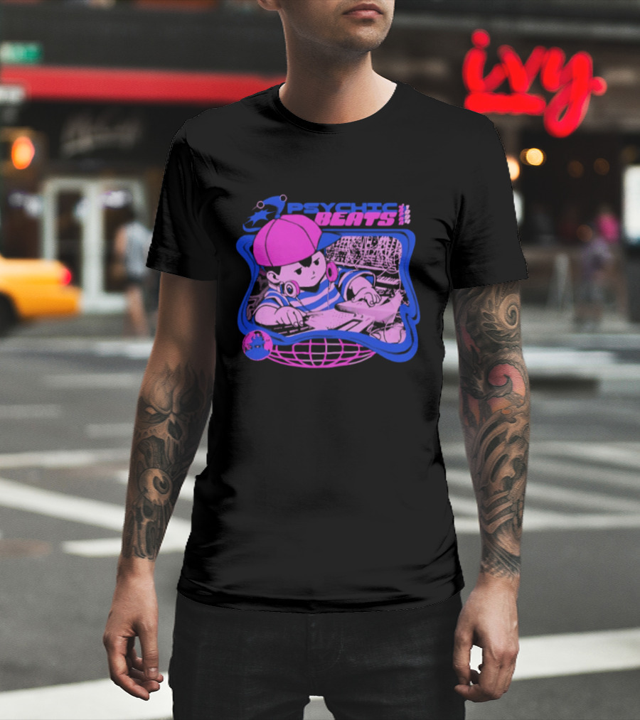 Ness EarthBound Psychic Beats Retro Gaming T-Shirt