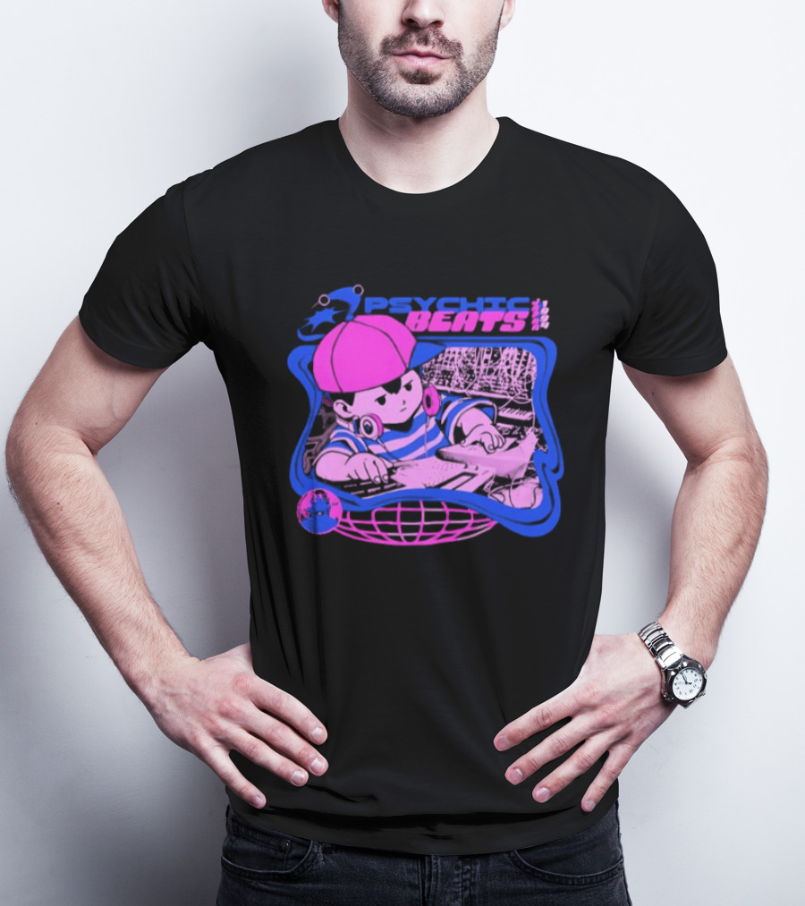 Ness EarthBound Psychic Beats Retro Gaming T-Shirt