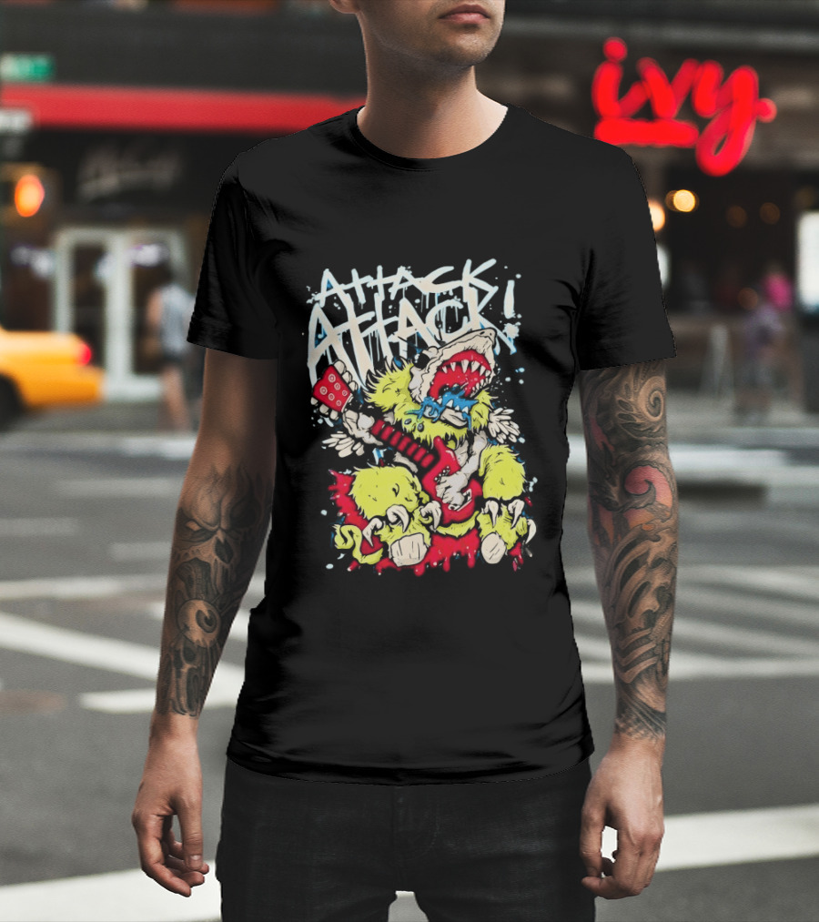 Attack Attack Monster Holding Guitar T-Shirt