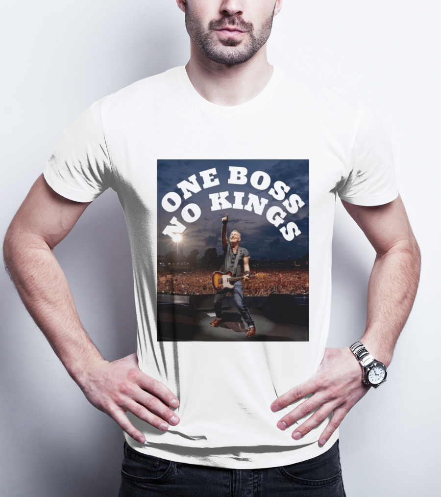 One Boss No Kings Bruce Springsteen Live Concert Crowd Performance T-Shirt