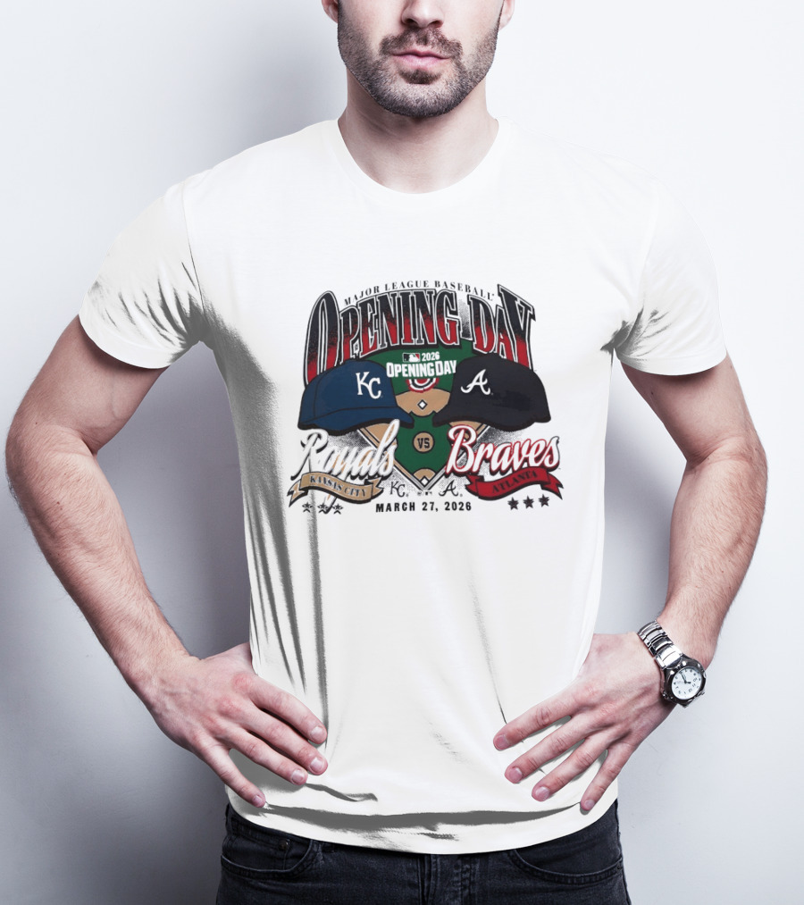 Kansas City Royals Vs Atlanta Braves Major League Baseball Opening Day March 27 2026 T-Shirt