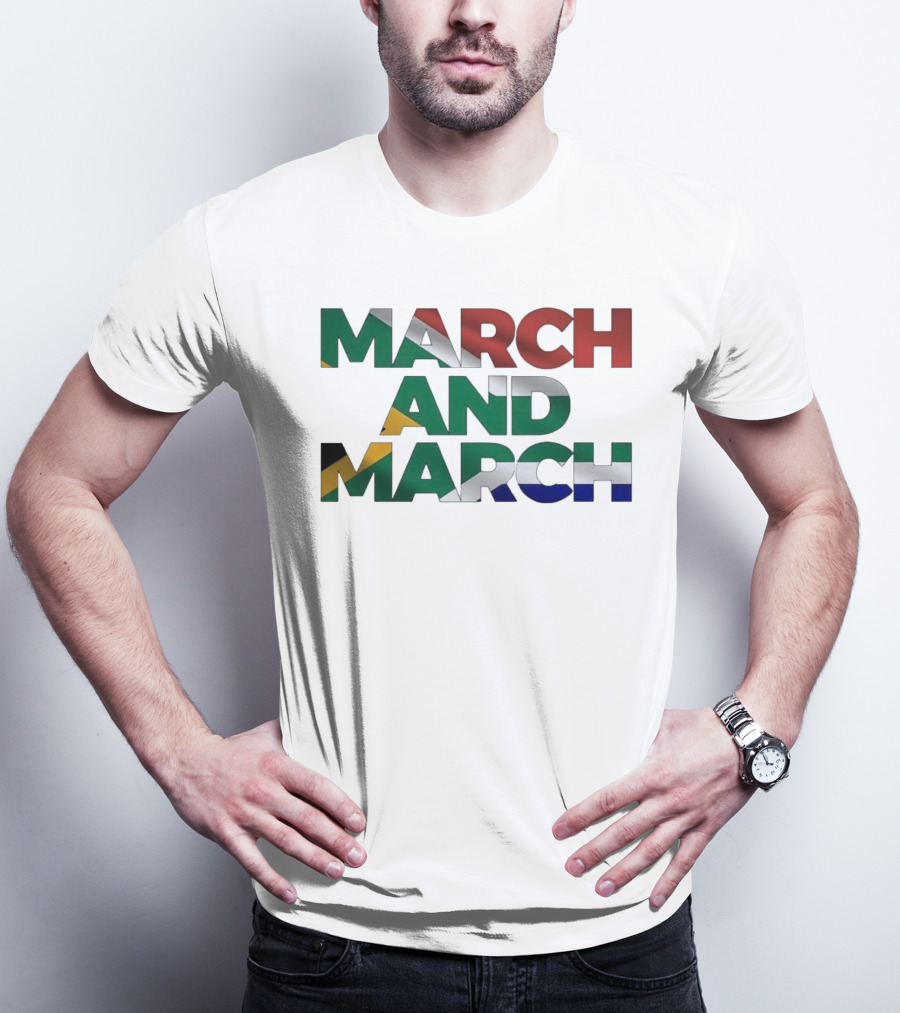 March And March South African Flag T-Shirt