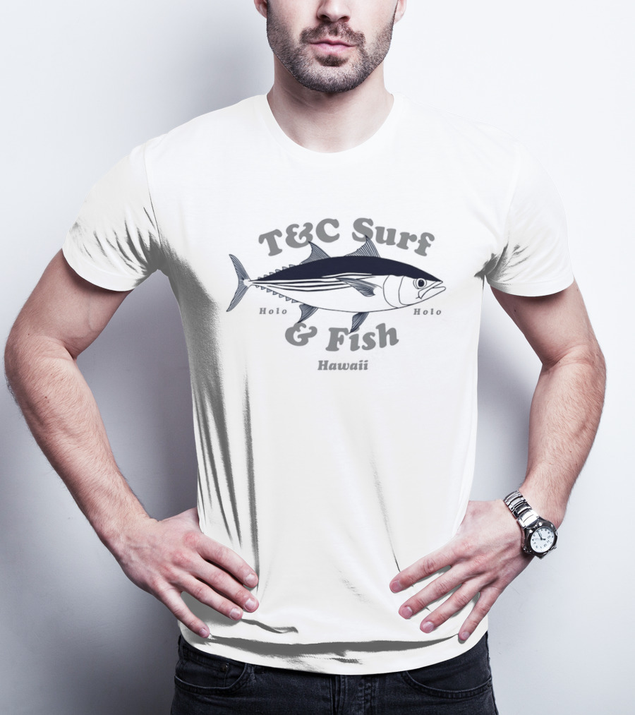 Surf Skipjack Tuna Holo Fish Hawaii T&C Surf & Fish T-Shirt