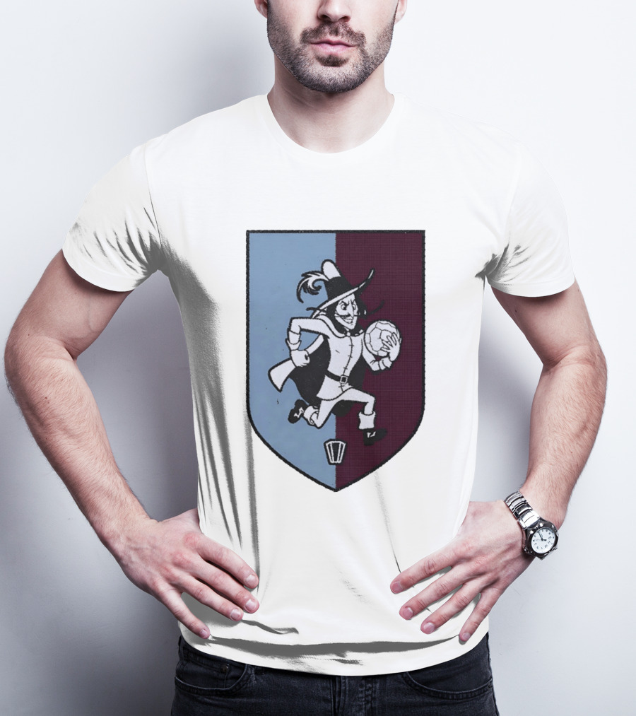 The Villan Football Mascot With Ball And Shield T-Shirt