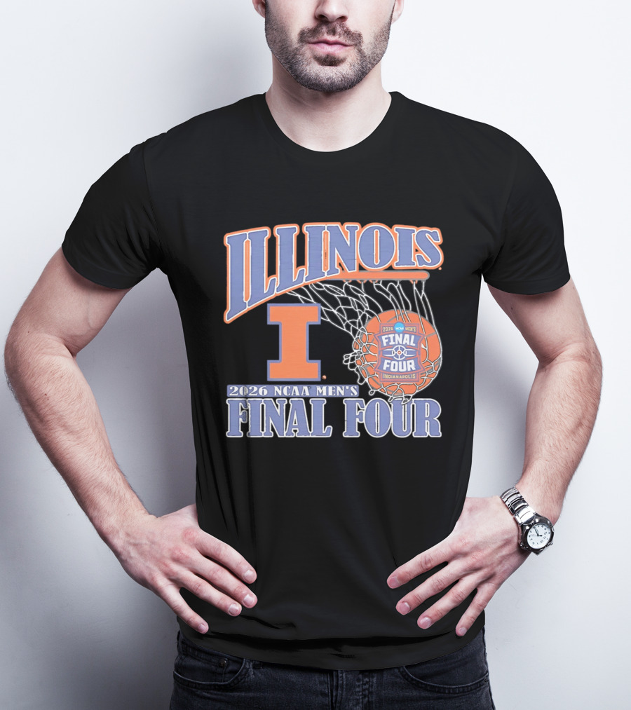 Illinois 2026 NCAA Men's Final Four Basketball Indianapolis T-Shirt