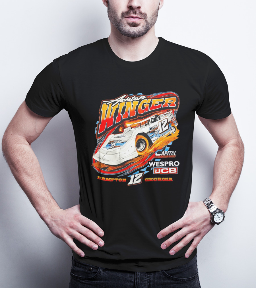 Ashton Winger Racing Capital Sports Construction Hampton Georgia 12 Car Wespro JCB T-Shirt
