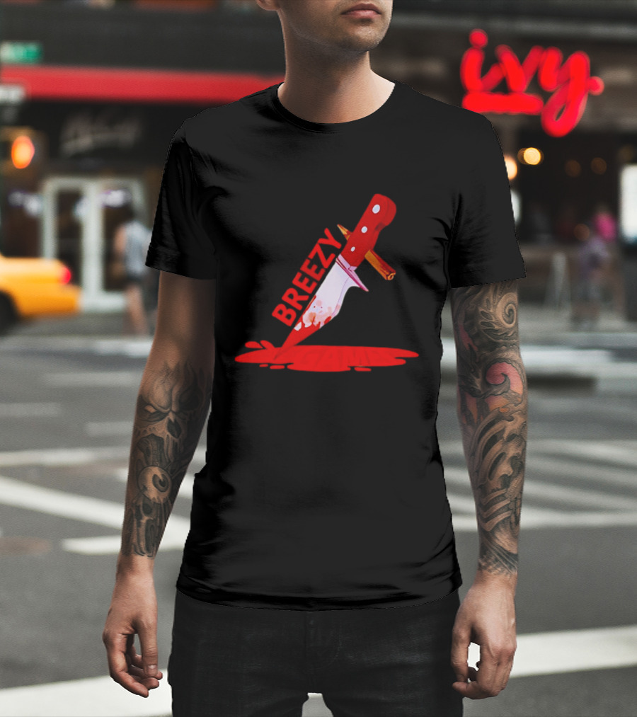 Breezy Games Bloodstained Knife T-Shirt