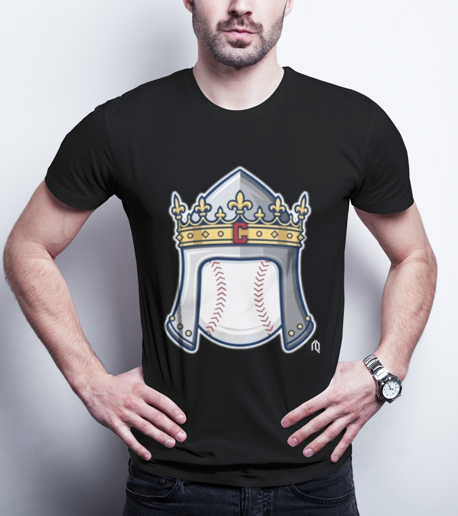Cleveland Guardians Baseball Knight Helmet Crest T-Shirt