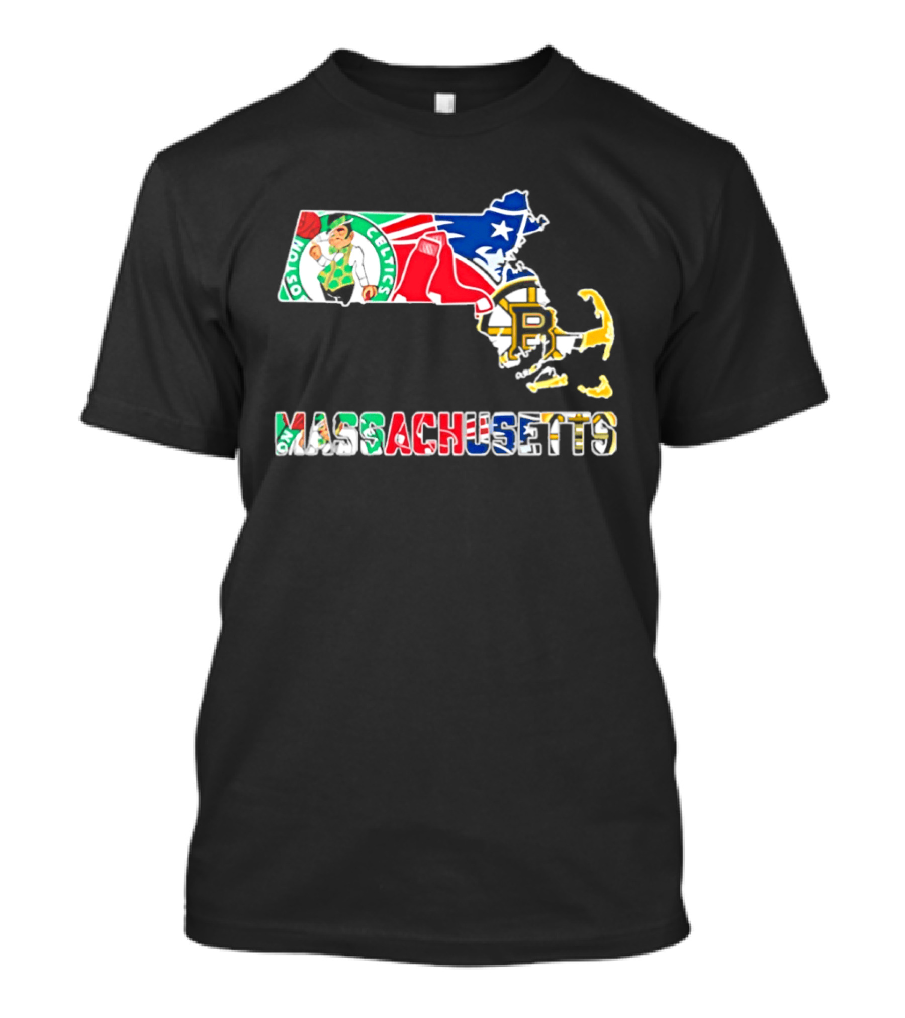 Boston Celtics Red Sox Massachusetts Sports Teams State Bruins T-Shirt