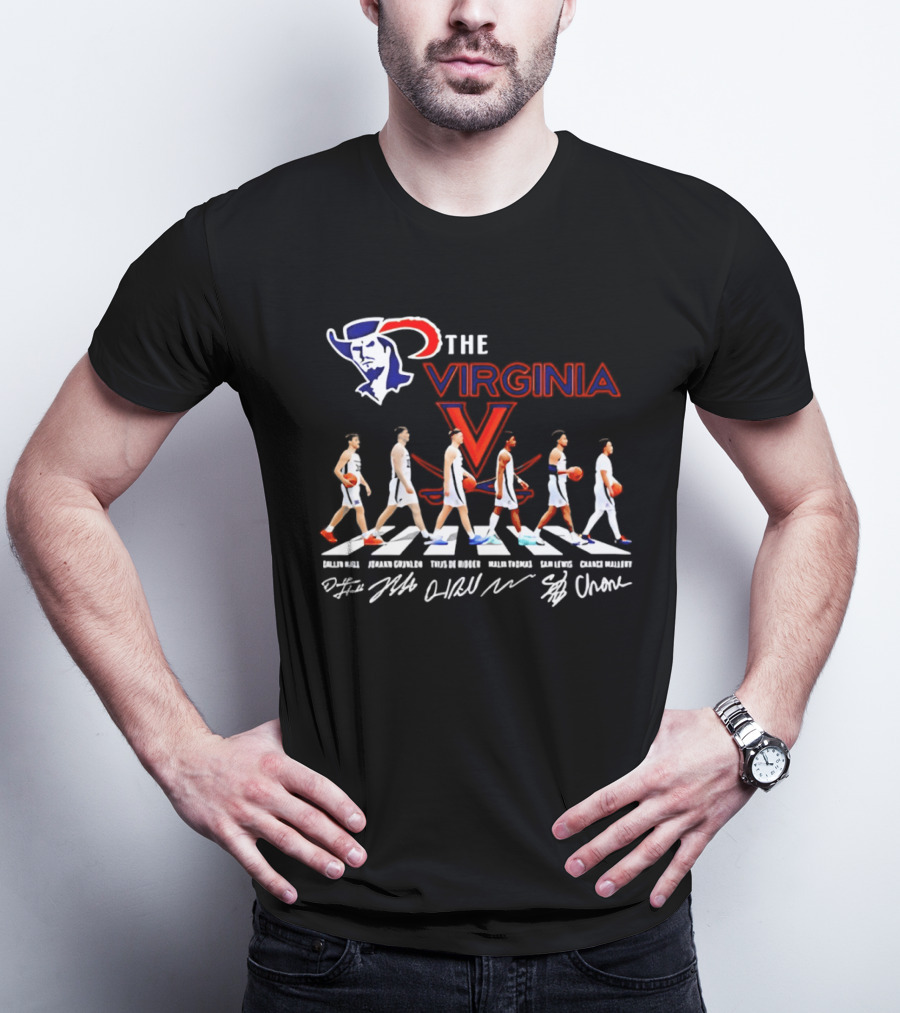The Virginia Cavaliers Men's Basketball Team Abbey Road Homage T-Shirt