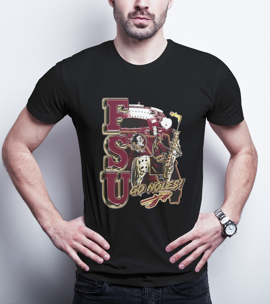 FSU Seminoles Go Noles Osceola And Renegade Stadium Spirit T-Shirt