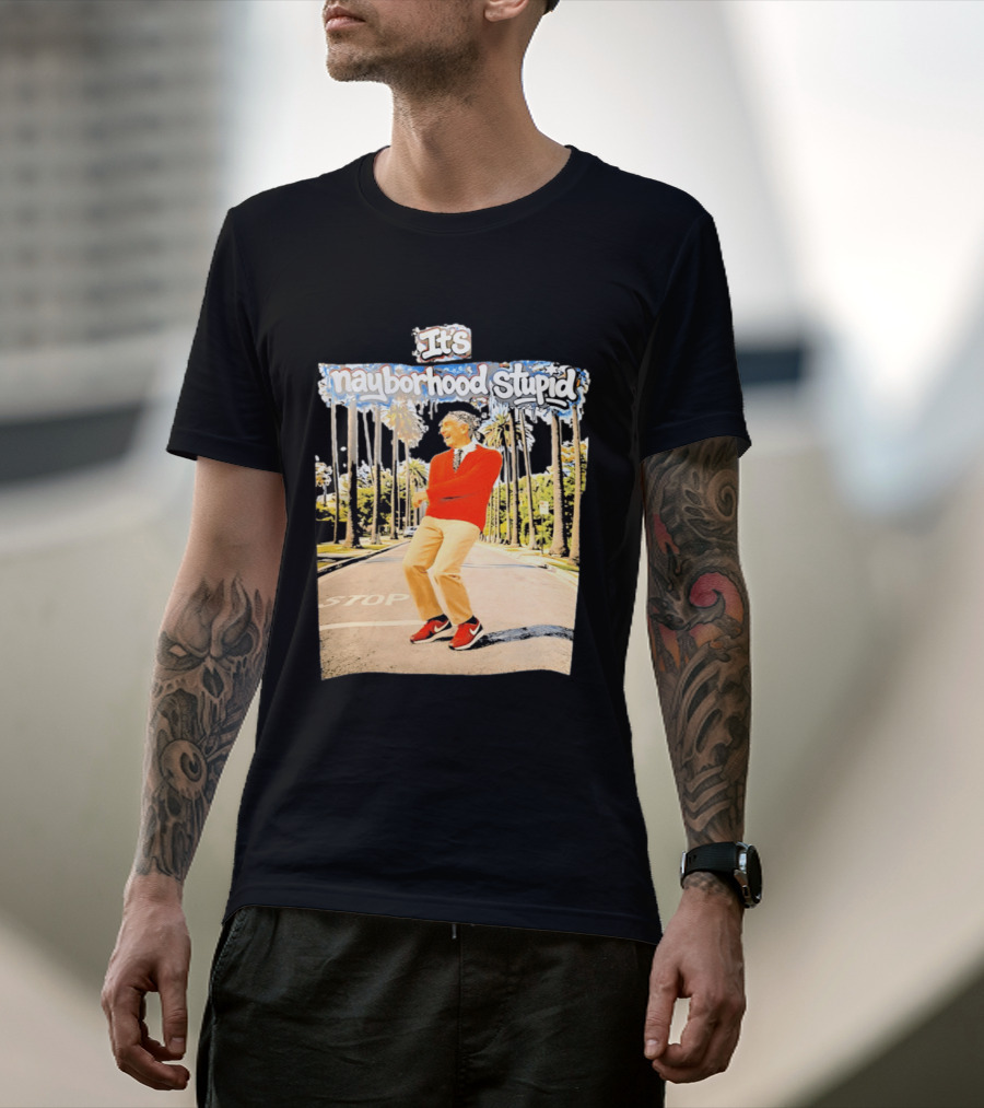 Mister Rogers Primitive Skateboarding It's Nayborhood Stupid T-Shirt