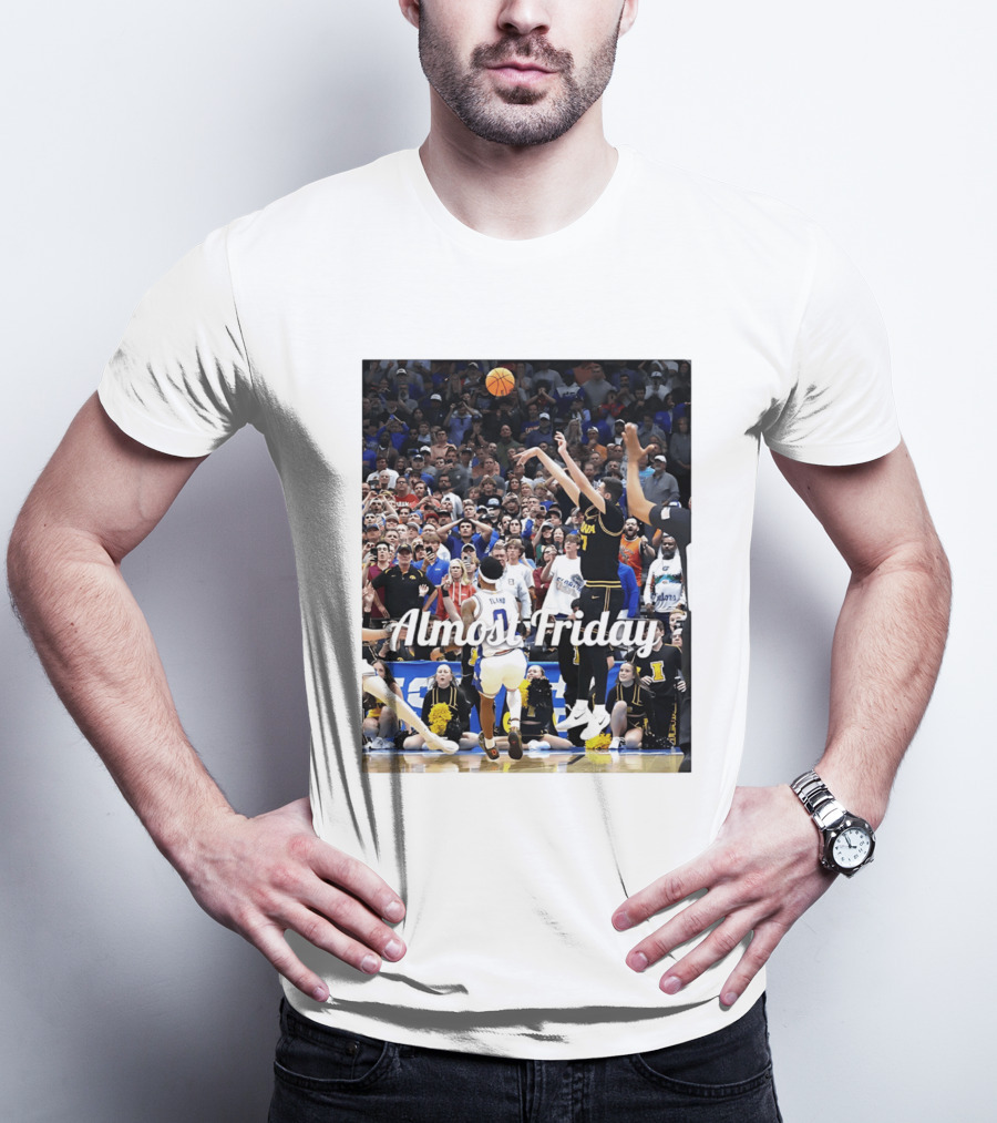 Almost Friday Iowa Basketball March Madness 2026 Jump Shot Crowd T-Shirt