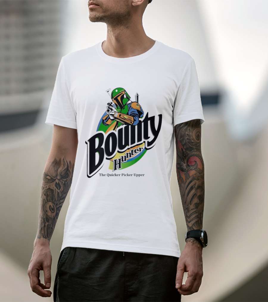 Bounty Hunter The Quicker Picker Upper Mandalorian T-Shirt