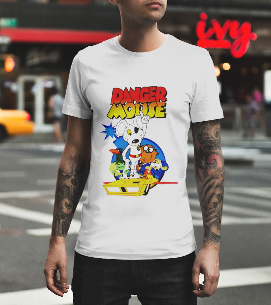 Danger Mouse Animated Character Adventure Team T-Shirt