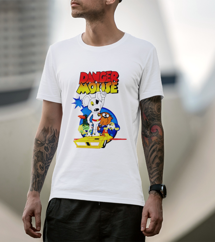Danger Mouse Animated Character Adventure Team T-Shirt
