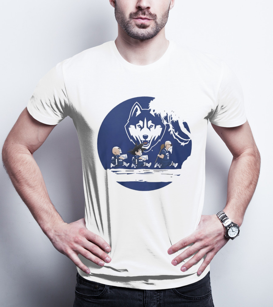 Uconn Huskies Meets Dragon Ball Characters Fusion T-Shirt