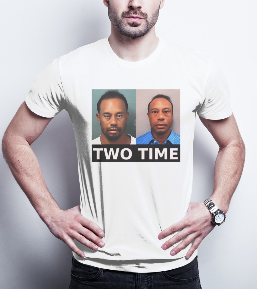 Tiger Woods Shot Two Time Meme Image T-Shirt