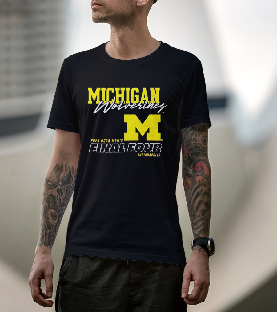 Michigan Wolverines 2026 NCAA Men's Final Four Indianapolis T-Shirt