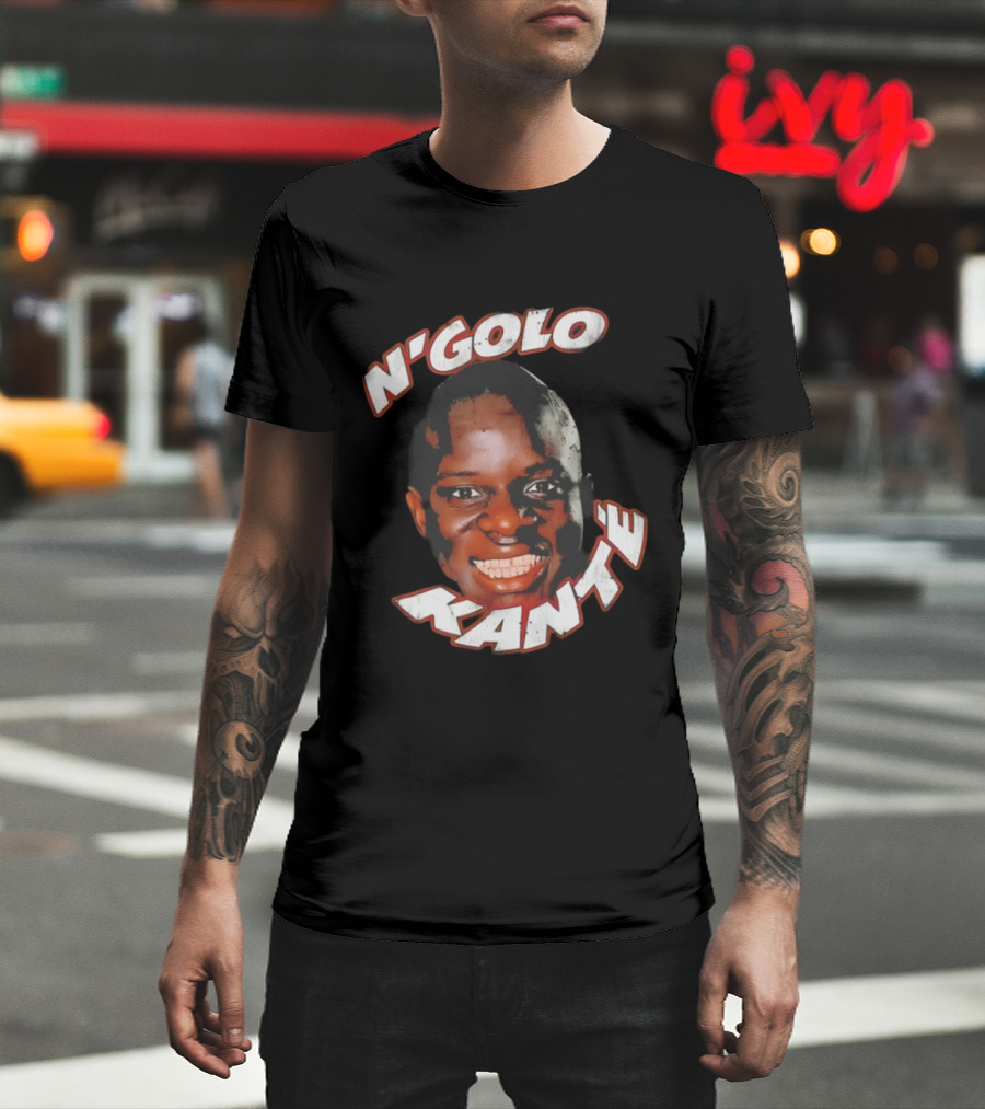 N'Golo Kante France National Soccer Star Big Face Head T-Shirt