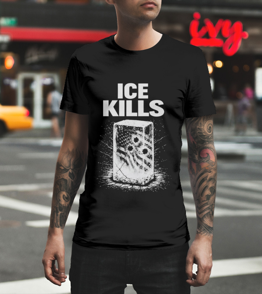 ICE KILLS American Flag Gun Control T-Shirt