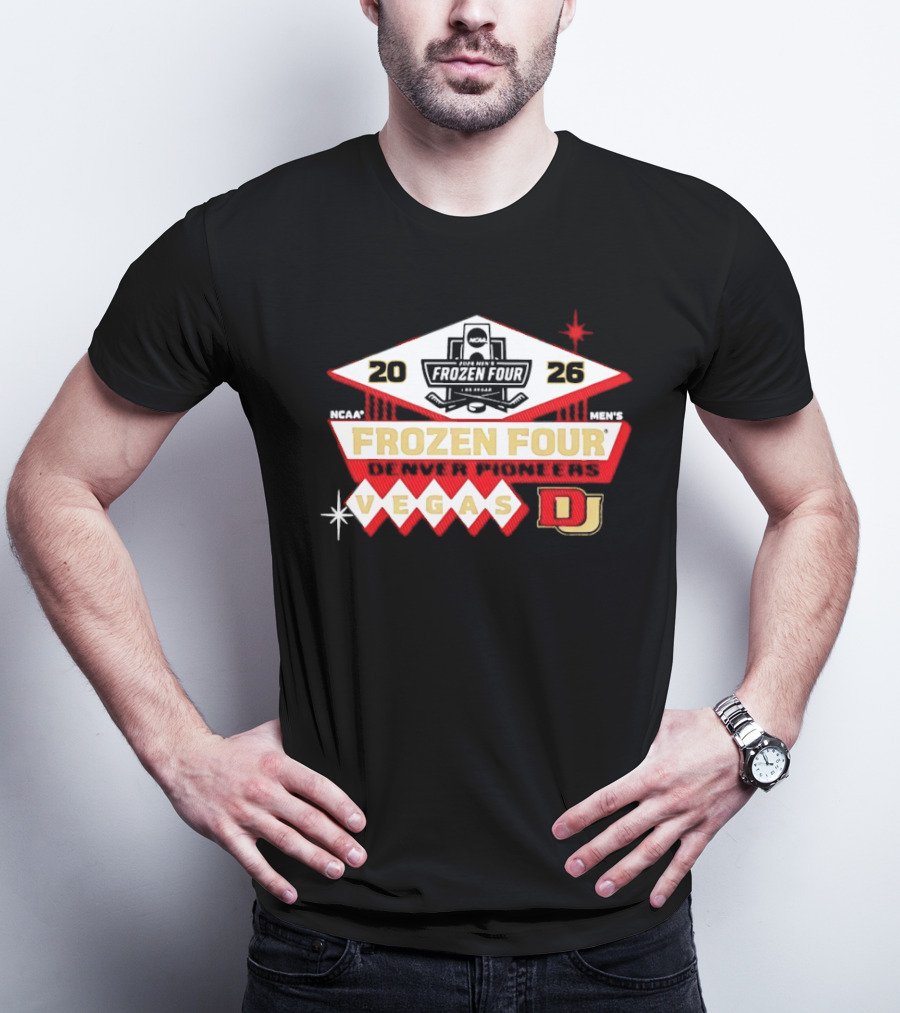 Denver Pioneers 2026 NCAA Frozen Four Men's Hockey Vegas T-Shirt
