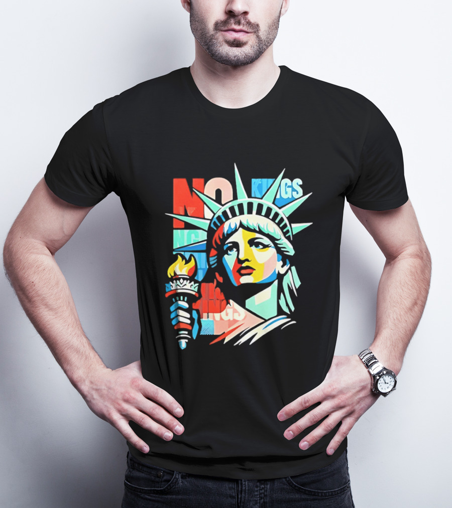 No Kings Liberty Equality Protest T-Shirt
