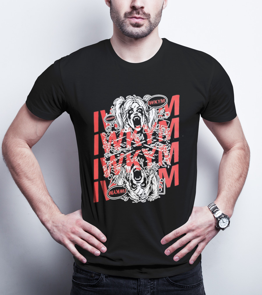 Samantha Iwkym Red Text Scream Reflection T-Shirt