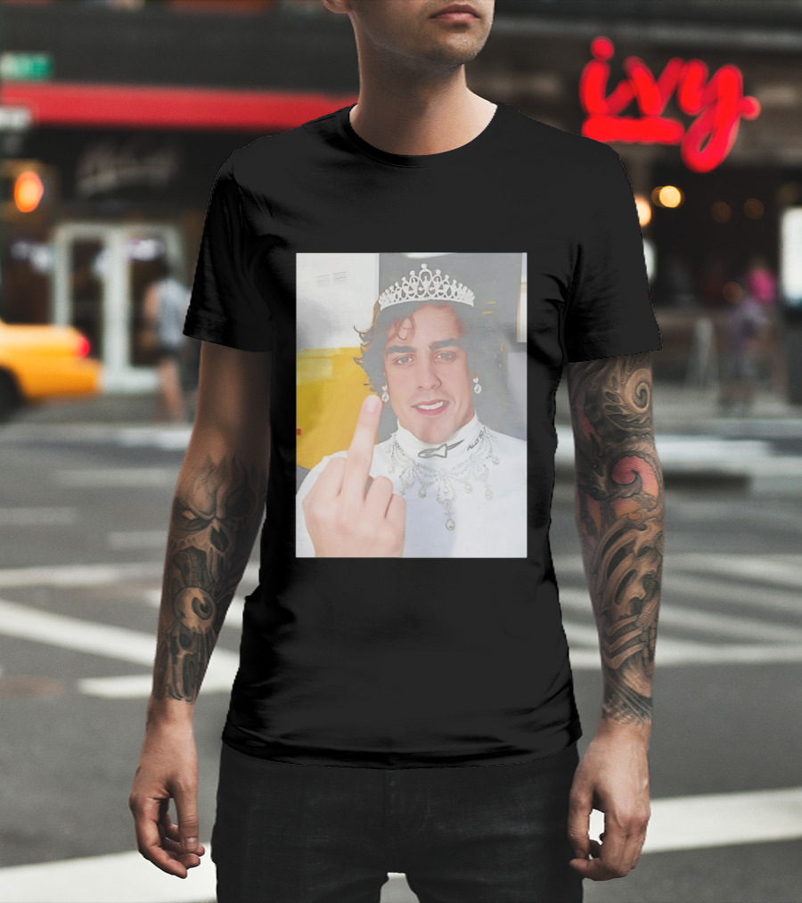King Fernando Alonso Gesture Crown Jewel Humor T-Shirt