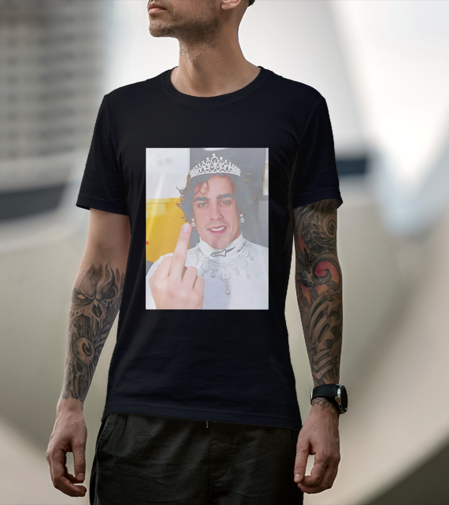 King Fernando Alonso Gesture Crown Jewel Humor T-Shirt