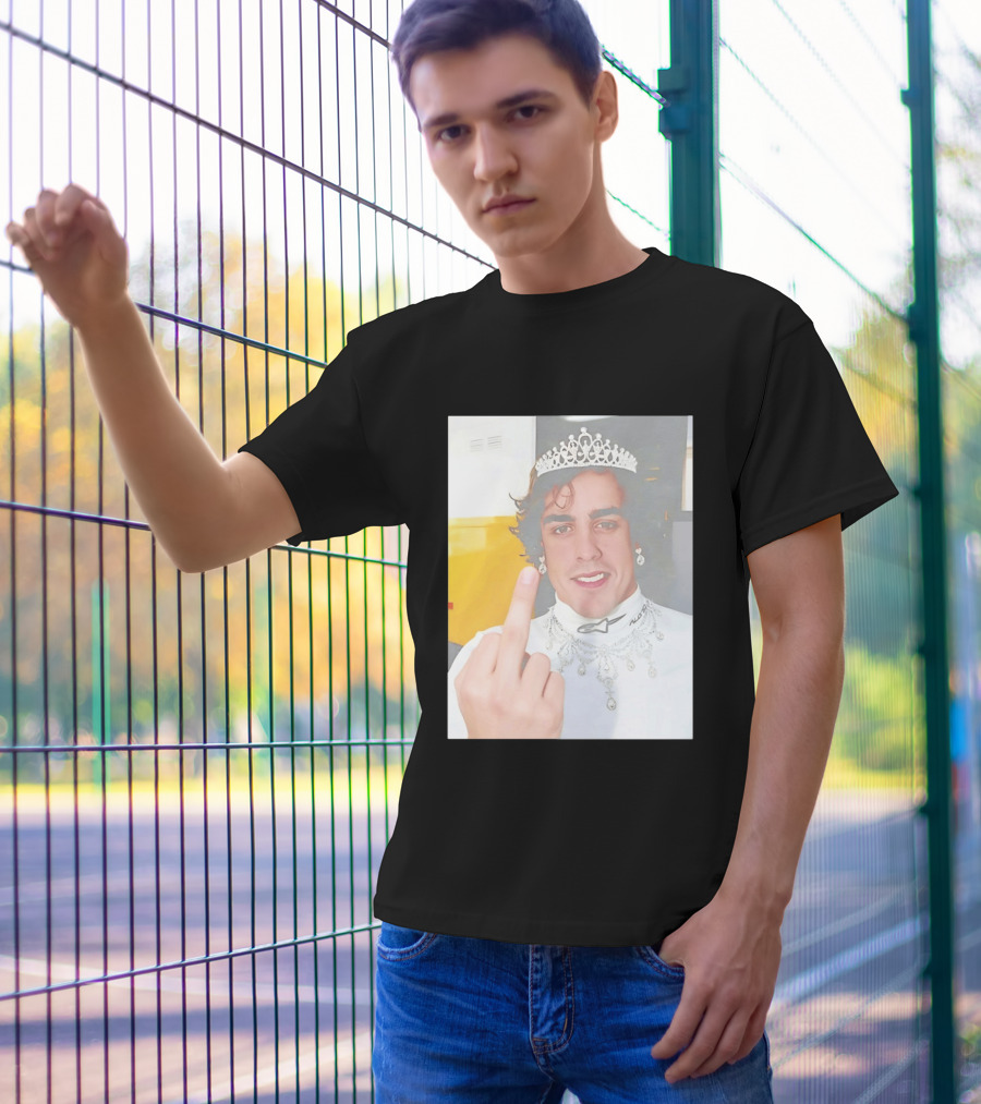 King Fernando Alonso Gesture Crown Jewel Humor T-Shirt