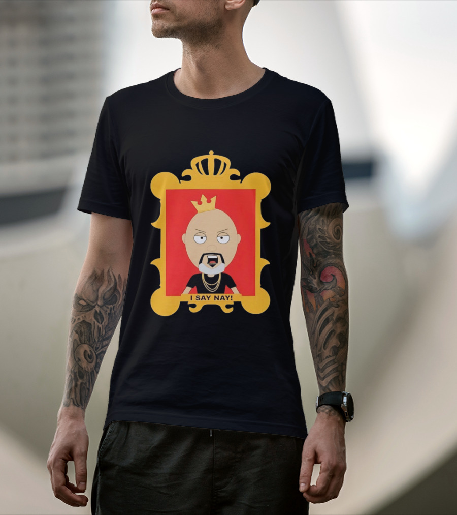 Sir Joseph I Say Nay Crowned Cartoon Character Framed Image T-Shirt