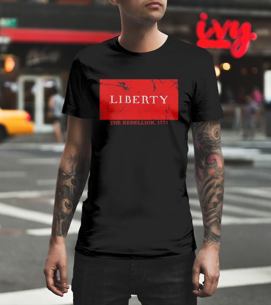 Liberty The Rebellion 1771 Red Distressed Look T-Shirt