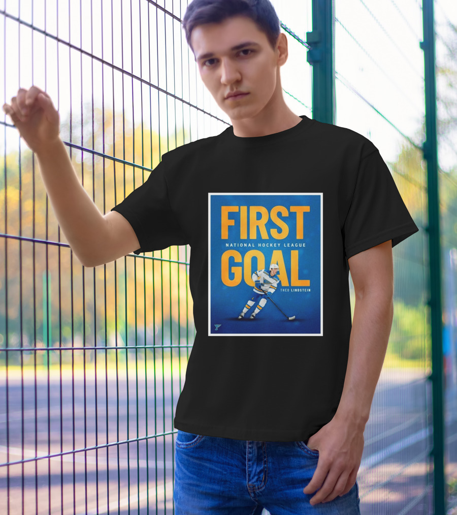 St Louis Blues First Goal National Hockey League Theo Lindstein T-Shirt
