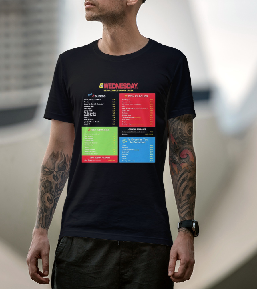 Wednesday Best Combos In Haw Creek Twin Plagues Rat Saw God Release T-Shirt