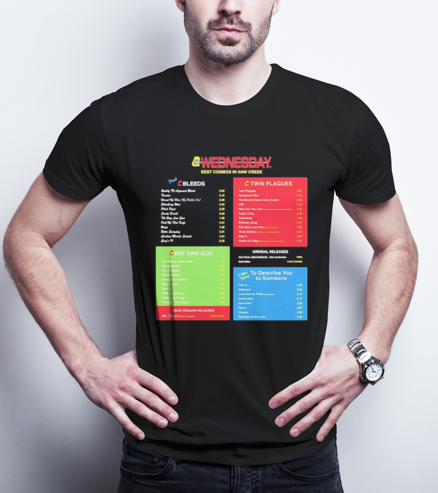 Wednesday Best Combos In Haw Creek Twin Plagues Rat Saw God Release T-Shirt