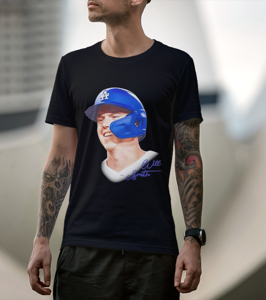 Los Angeles Dodgers MLB 2026 Big Face Will Smith Signature T-Shirt