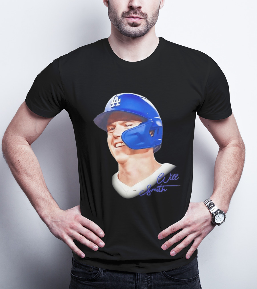 Los Angeles Dodgers MLB 2026 Big Face Will Smith Signature T-Shirt