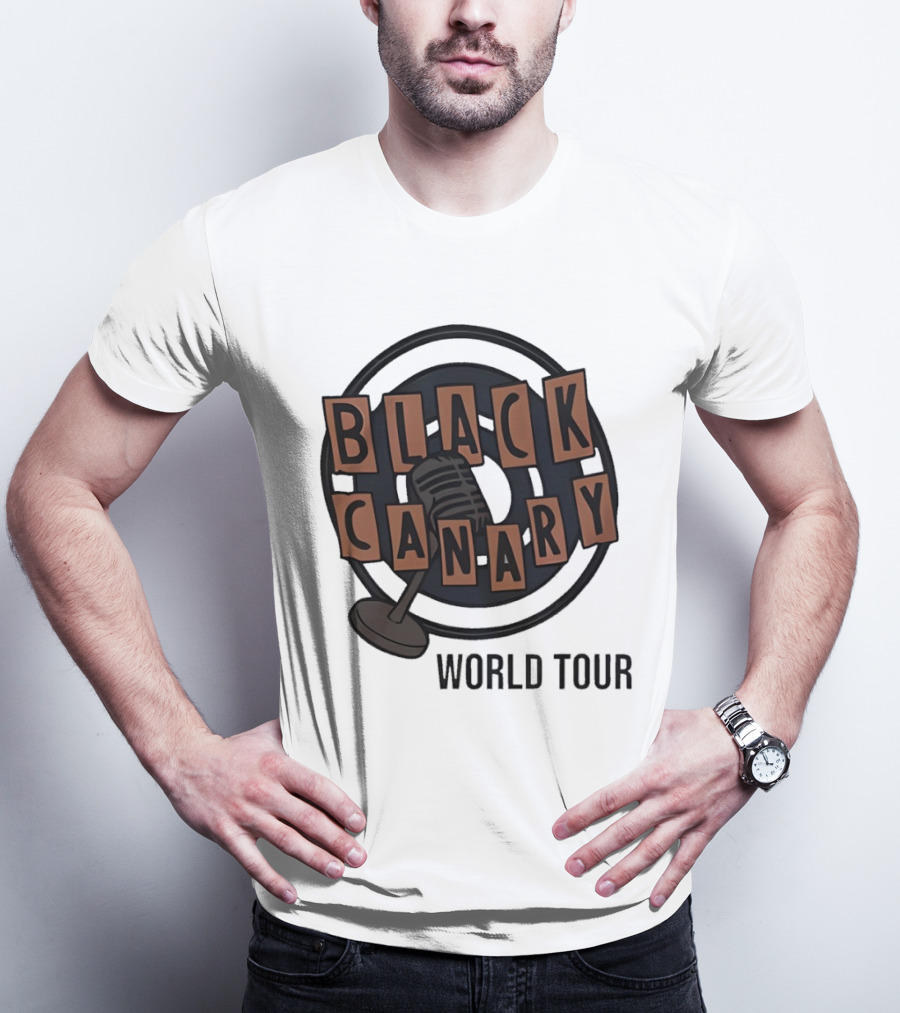 Black Canary Microphone Icon World Tour T-Shirt