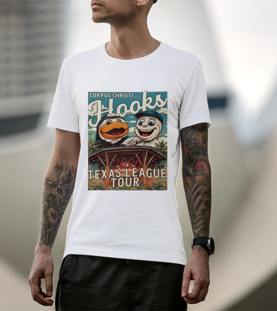 Corpus Christi Hooks 2026 Texas League Tour Stadium Fun T-Shirt
