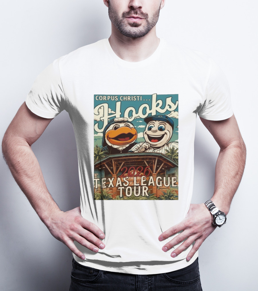 Corpus Christi Hooks 2026 Texas League Tour Stadium Fun T-Shirt