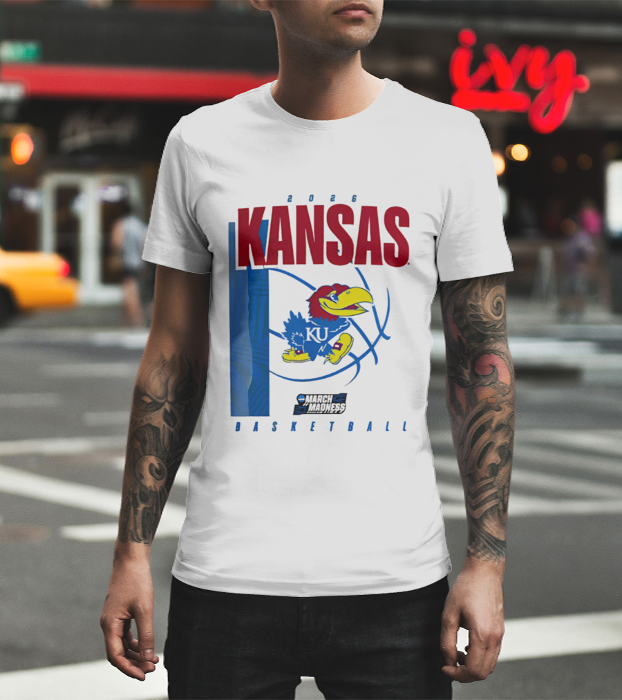 Kansas Jayhawks 2026 NCAA March Madness Basketball T-Shirt