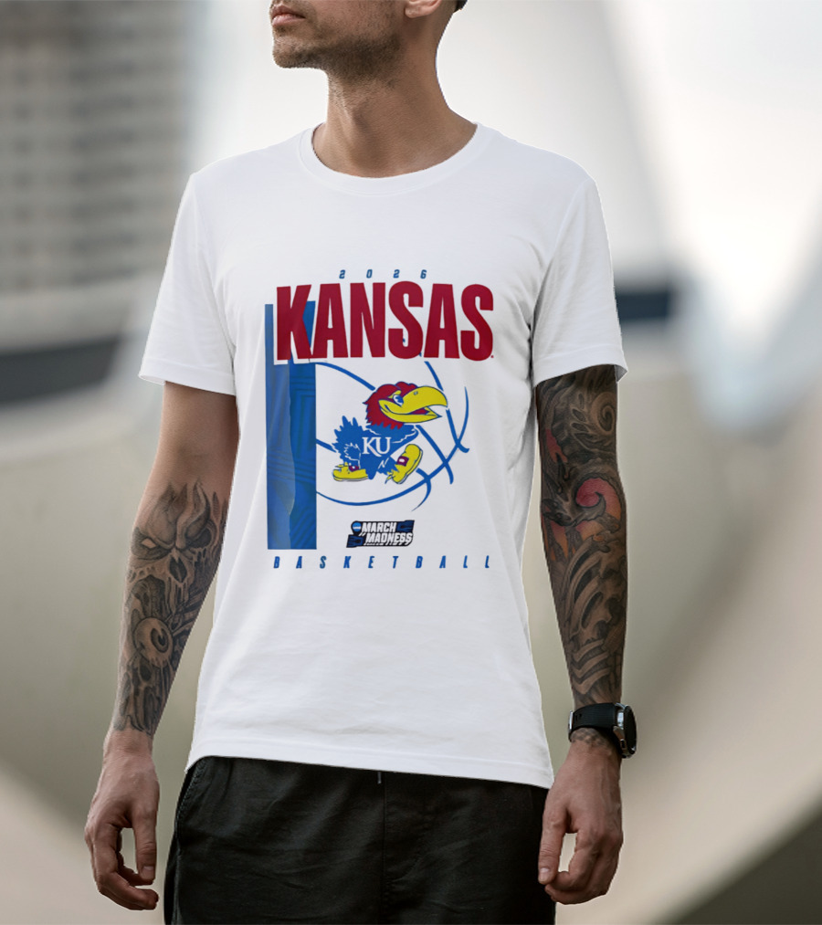 Kansas Jayhawks 2026 NCAA March Madness Basketball T-Shirt